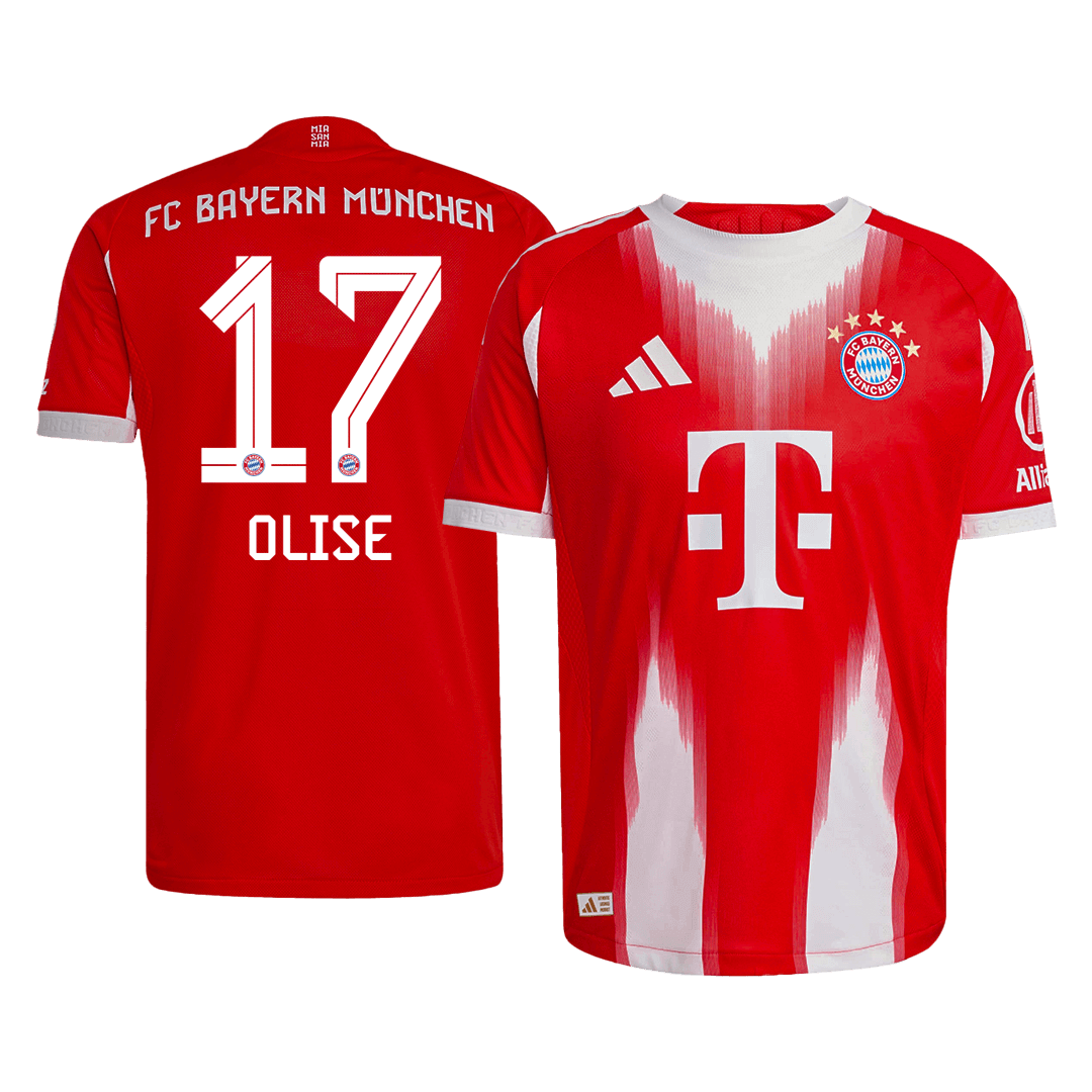 OLISE #17 Bayern Munich Home Authentic Soccer Jersey 2025/26 – Goal ...
